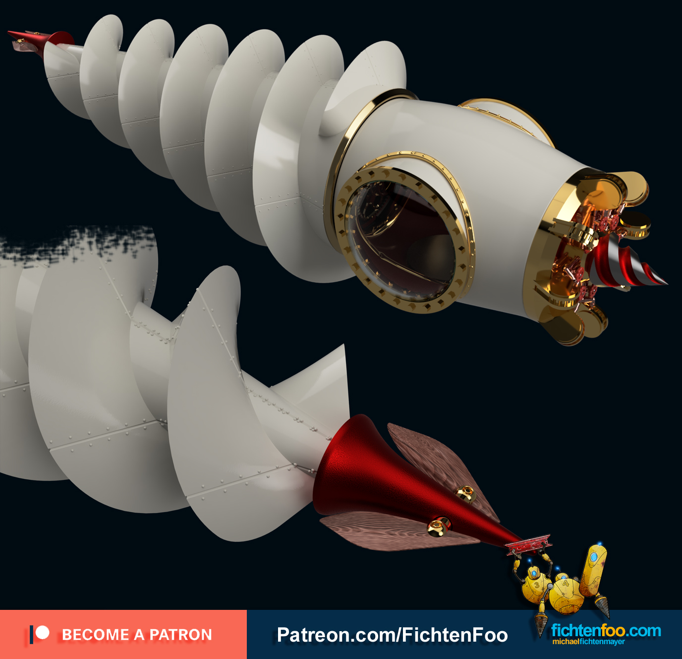 FichtenFoo’s Preposterous Squid-Shaped Submersible (3D Files) – FichtenFoo