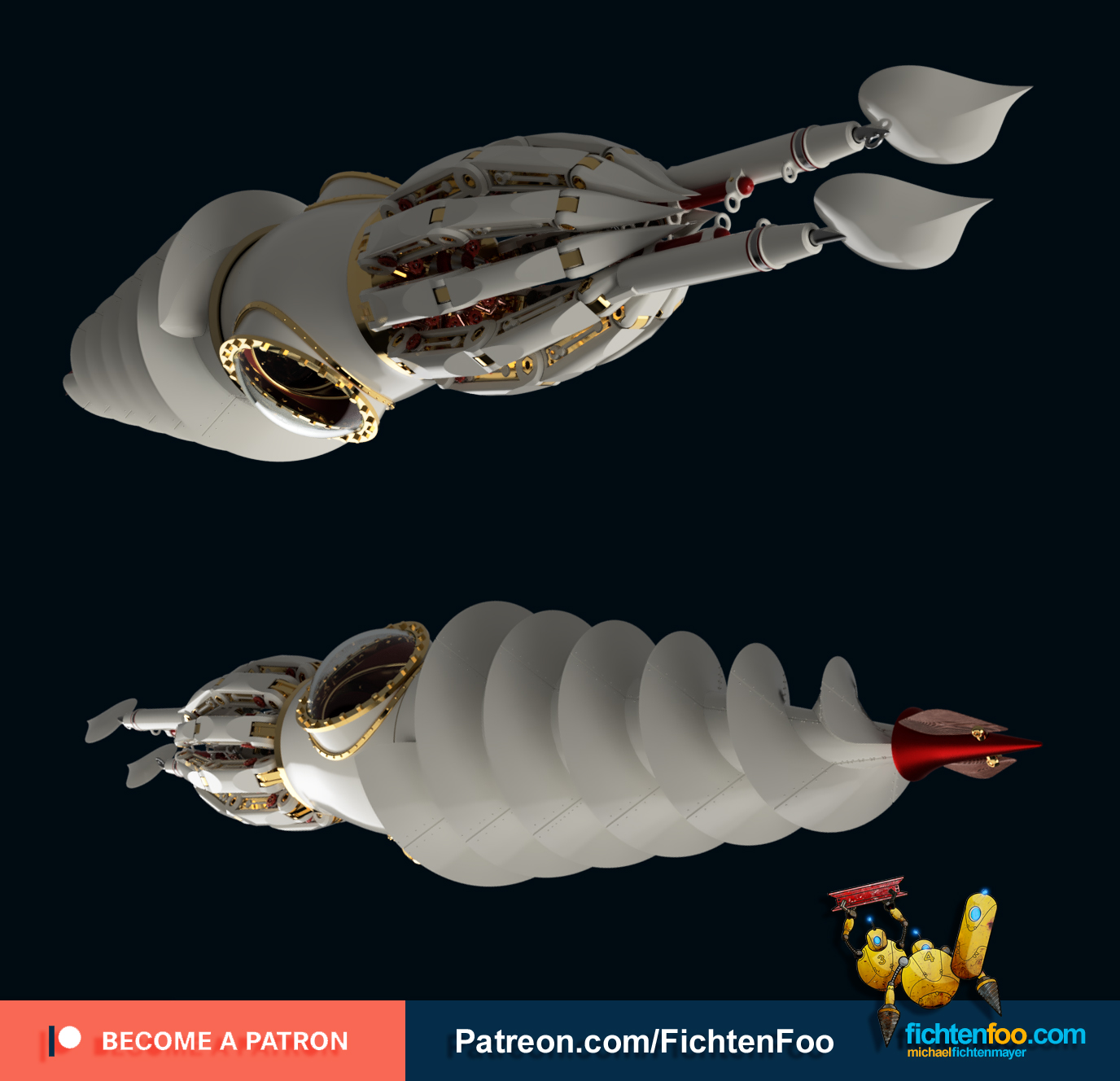 FichtenFoo’s Preposterous Squid-Shaped Submersible (3D Files) – FichtenFoo