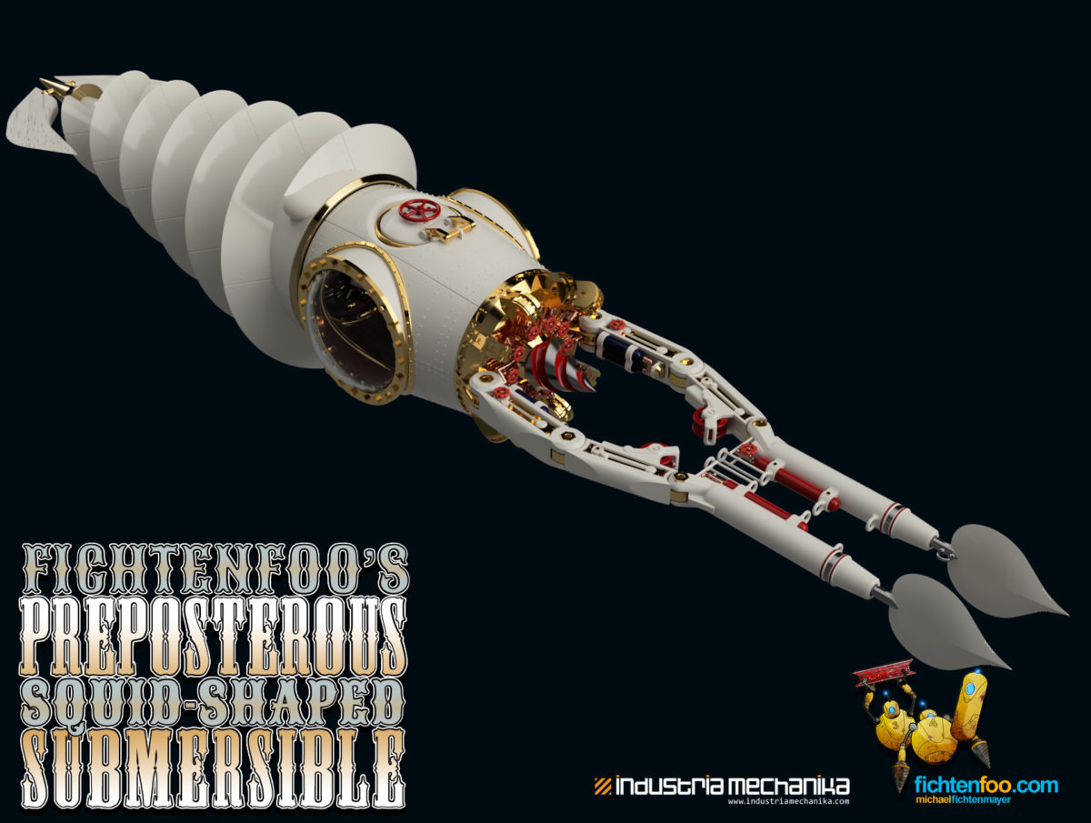 FichtenFoo’s Preposterous Squid-Shaped Submersible (3D Files) – FichtenFoo