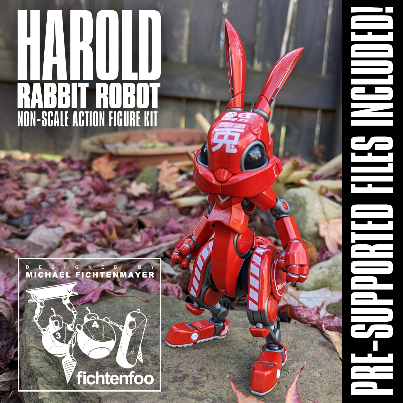 Harold the Rabbit Robot (3D Files) – FichtenFoo