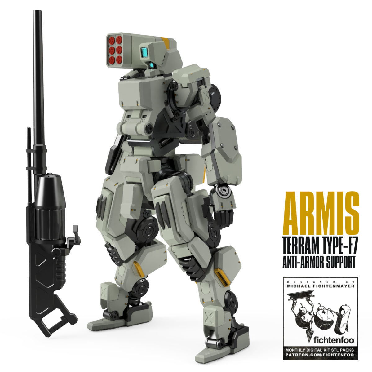 Armis [Terram Type-F7] Mecha (3D PRINT FILES ONLY) – FichtenFoo