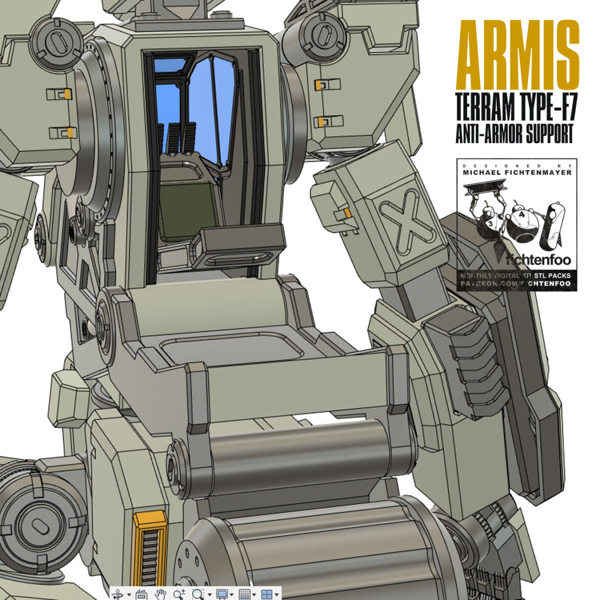 Armis [Terram Type-F7] Mecha (3D PRINT FILES ONLY) – FichtenFoo