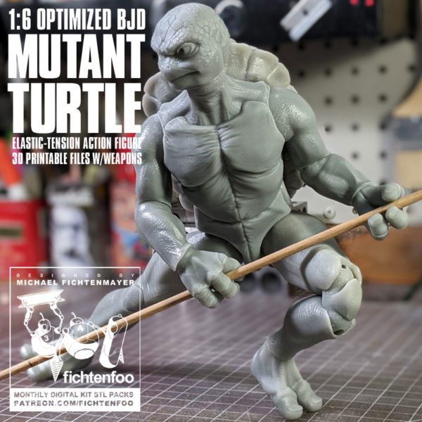 Mutant Turtle Ball-Jointed Doll (3D PRINT FILES ONLY) – FichtenFoo