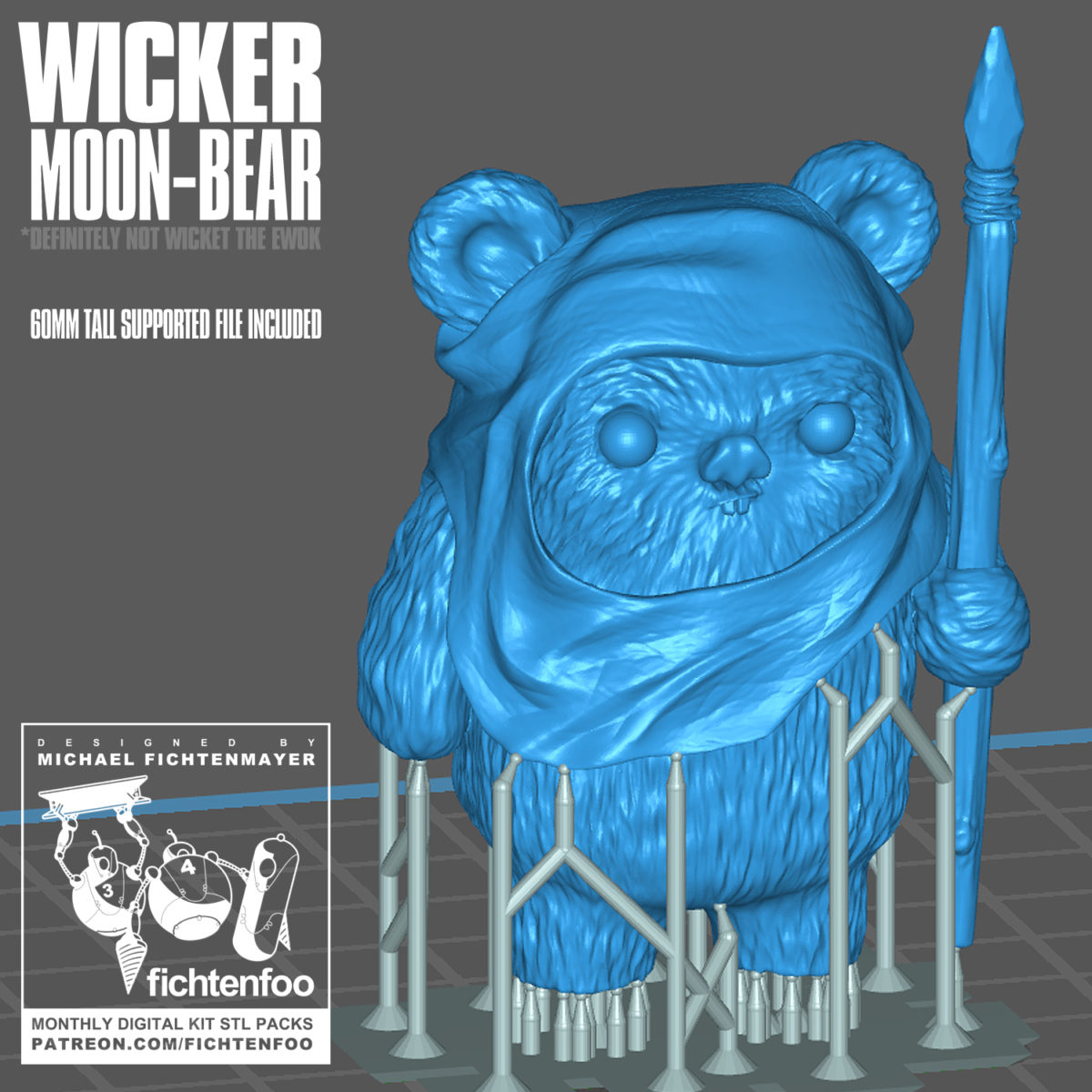 Ewok Miniature (3D PRINT FILES ONLY) – FichtenFoo